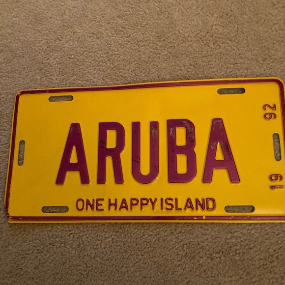 Source Unknown | Other | Arubasouvenir License Plate Front Auto Tag ...